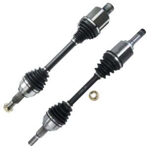 detroit axle - front cv axles for buick enclave chevy traverse gmc acadia limited saturn outlook 2 cv axle shafts set replacement