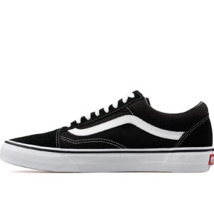 Vans Men's Low-Top Sneaker, Black White, 10