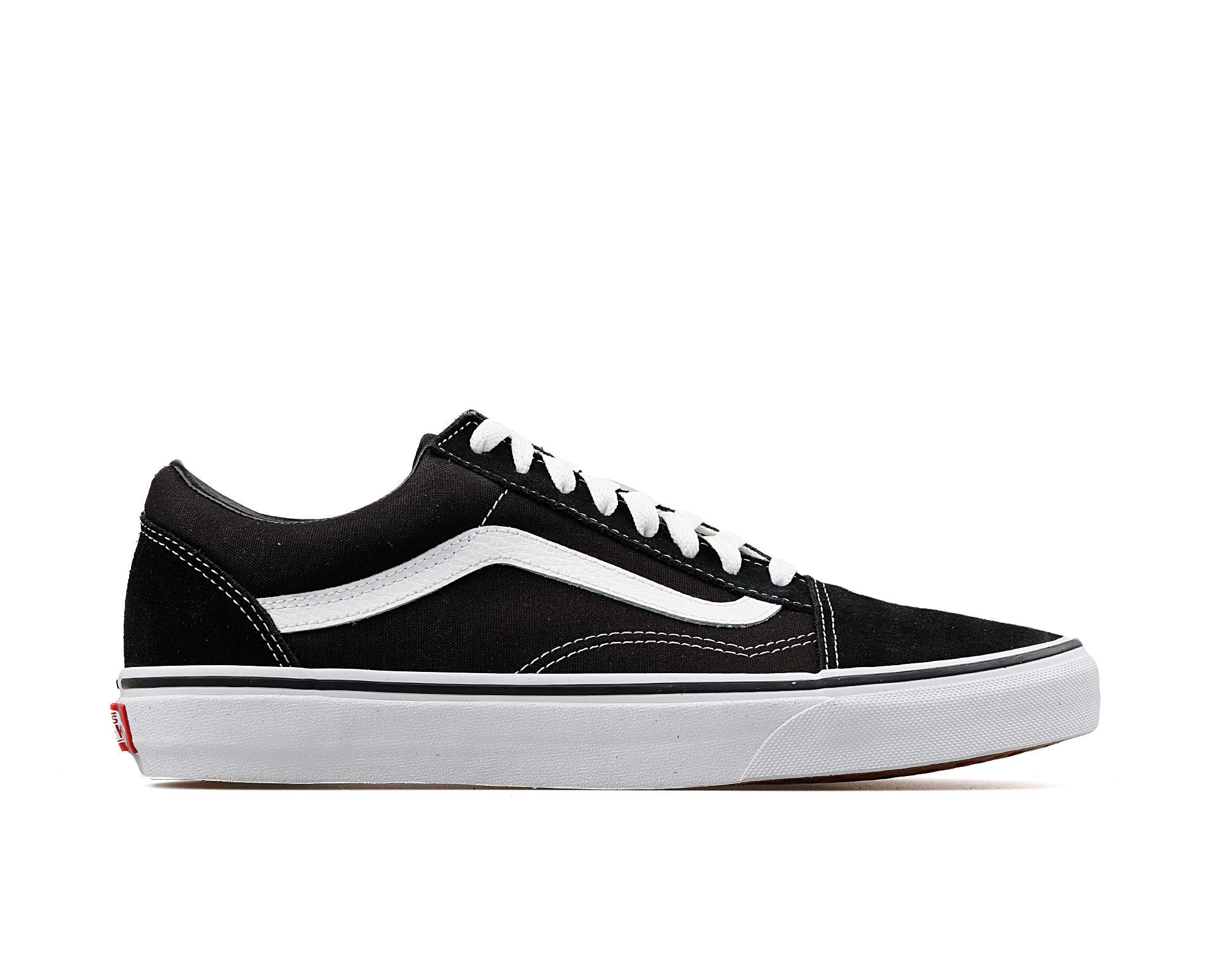 Vans Men's Low-Top Sneaker, Black White, 10