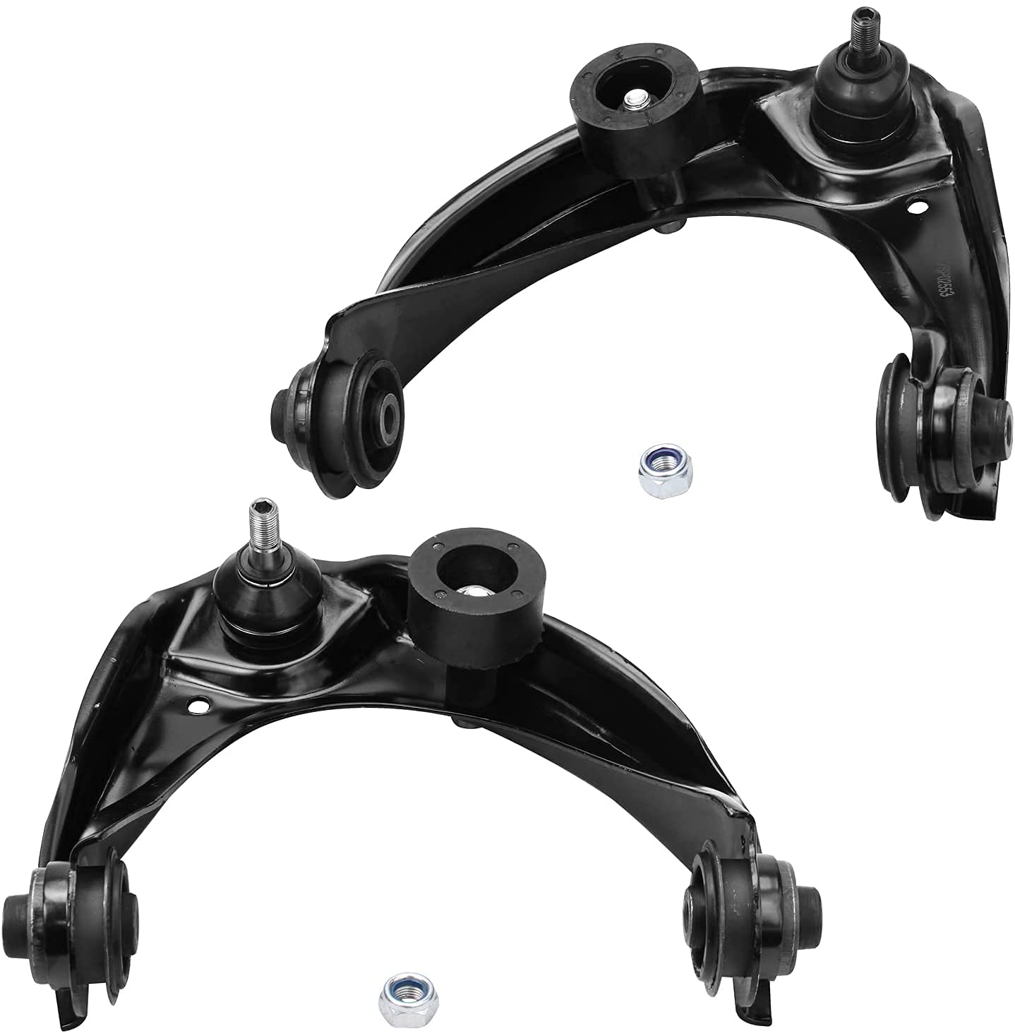 Detroit Axle - Front 6pc Suspension Kit for 2007-2012 Ford Fusion Lincoln MKZ 07-11 Mercury Milan 4 Lower Forward Rearward Control Arms 2 Upper Control Arms Ball Joints 2008 2009 2010 2011 Replacement