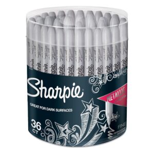 sharpie 61659 metallic permanent markers fine point silver 36/pack (9597)