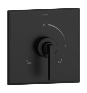 symmons 3600-mb-trm duro shower valve trim in matte black (valve not included)