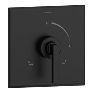 Symmons 3600-MB-TRM Duro Shower Valve Trim in Matte Black (Valve Not Included)