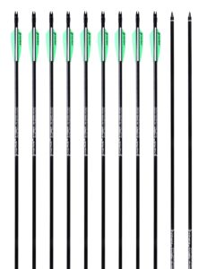 pandarus archery 30inch 8mm fiberglass hunting practice arrows with replaceable arrowhead spine 500 for recure and compound bow target