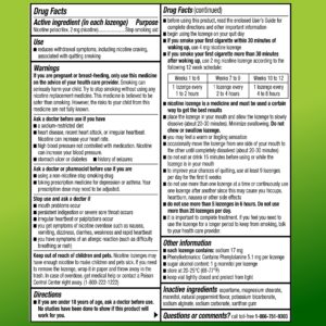 Amazon Basic Care Nicotine Polacrilex Lozenge 2 mg (nicotine), Stop Smoking Aid, Mint Flavor, 144 Count