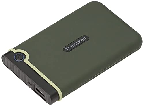 Transcend 2TB USB 3.1 Gen 1 StoreJet 25M3G SJ25M3G Rugged External Hard Drive TS2TSJ25M3G, Military Green