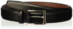 perry ellis men's leather amigo dress belt, black, 32