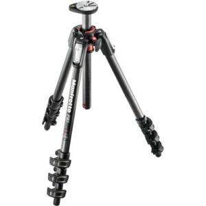 manfrotto mt190cxpro4 4 section carbon fiber tripod legs with q90 column (black) includes a bonus zaykir tripod strap non-slip with two quick-release loops (black)