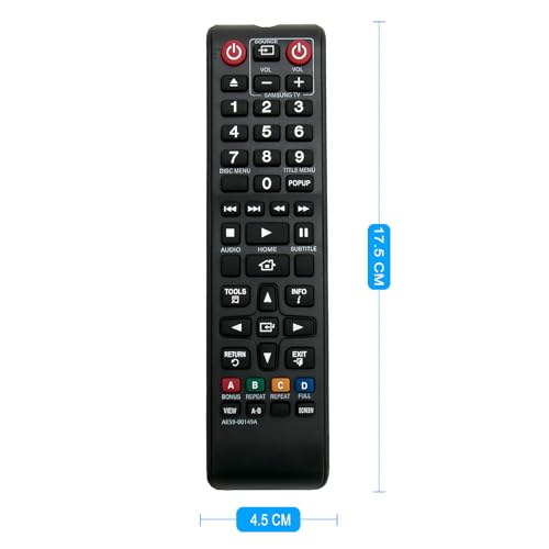 AK59-00149A Replacement Remote Control fit for Samsung BLU RAY DISC Player BD-ES5000 BD-ES5300 BD-F5100 BD-FM57C BD-HM59 Blu-ray Player