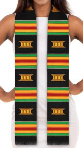 advansync kente cloth stole black (new beautiful black)