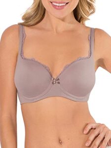 smart & sexy women's perfect demi t-shirt bra, bark (micro), 38d