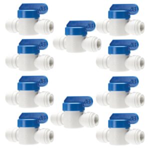 speedfit 1/4 inch shut off valve, push to connect plastic plumbing fitting, ppsv040808wp (10)