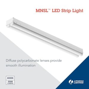 Lithonia Lighting MNSL L24 2LL MVOLT 40K 80CRI M6 White LED Strip Light, MVOLT, 2-Foot, 2-Light