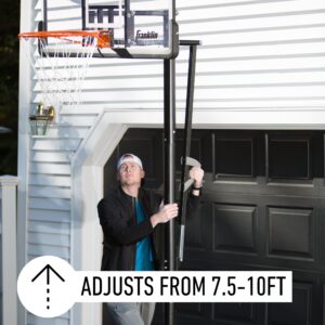 Franklin Sports Portable Basketball Hoop – 48" Adjustable Outdoor Basketball Hoop with Wheels - Authentic Driveway Basketball Hoop Black