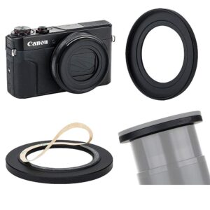 Canon PowerShot G7 X, G7x Mark II & G7x Mark III 0.45x High Definition Super Wide Angle Lens w/Macro + Filter Kit + Adapter