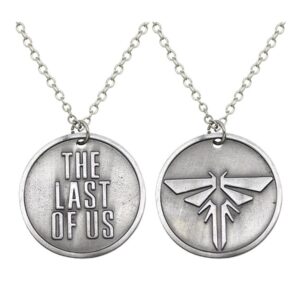 fl beauty antique silver plated the last of us engraved and firefly round charm pendant necklace