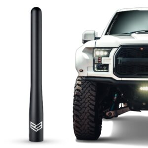 ronin factory truck antenna for ford f150 f250 f350 super duty raptor bronco lightning dodge ram 1500 accessories - anti theft - carwash safe - short antenna f150 (4 inch)