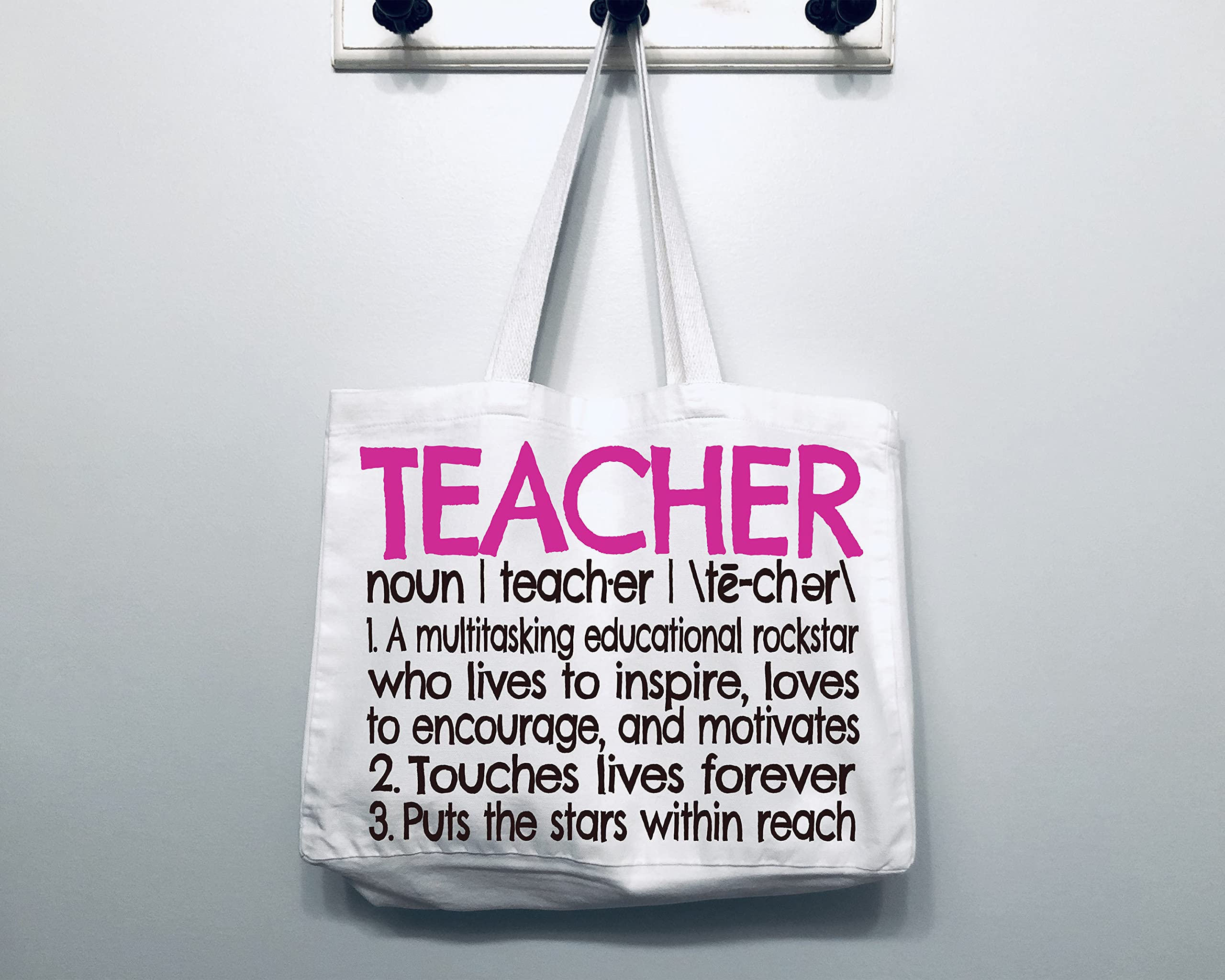 COCOVICI Teacher Appreciation Gifts For Women | Teacher Gift | Teacher Definition Tote Bag | Teacher Canvas Tote Bag | Teacher Gift Idea