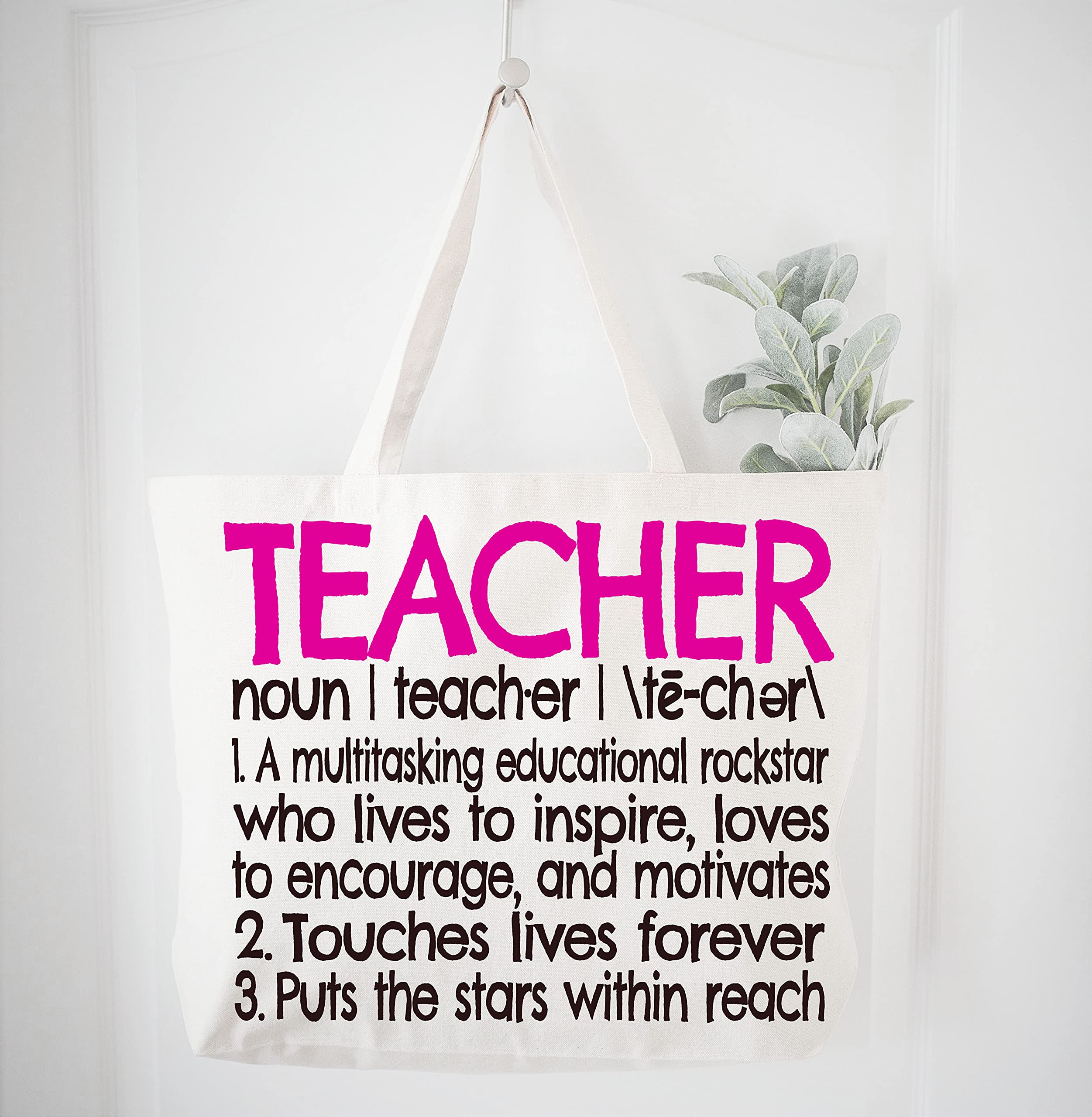 COCOVICI Teacher Appreciation Gifts For Women | Teacher Gift | Teacher Definition Tote Bag | Teacher Canvas Tote Bag | Teacher Gift Idea