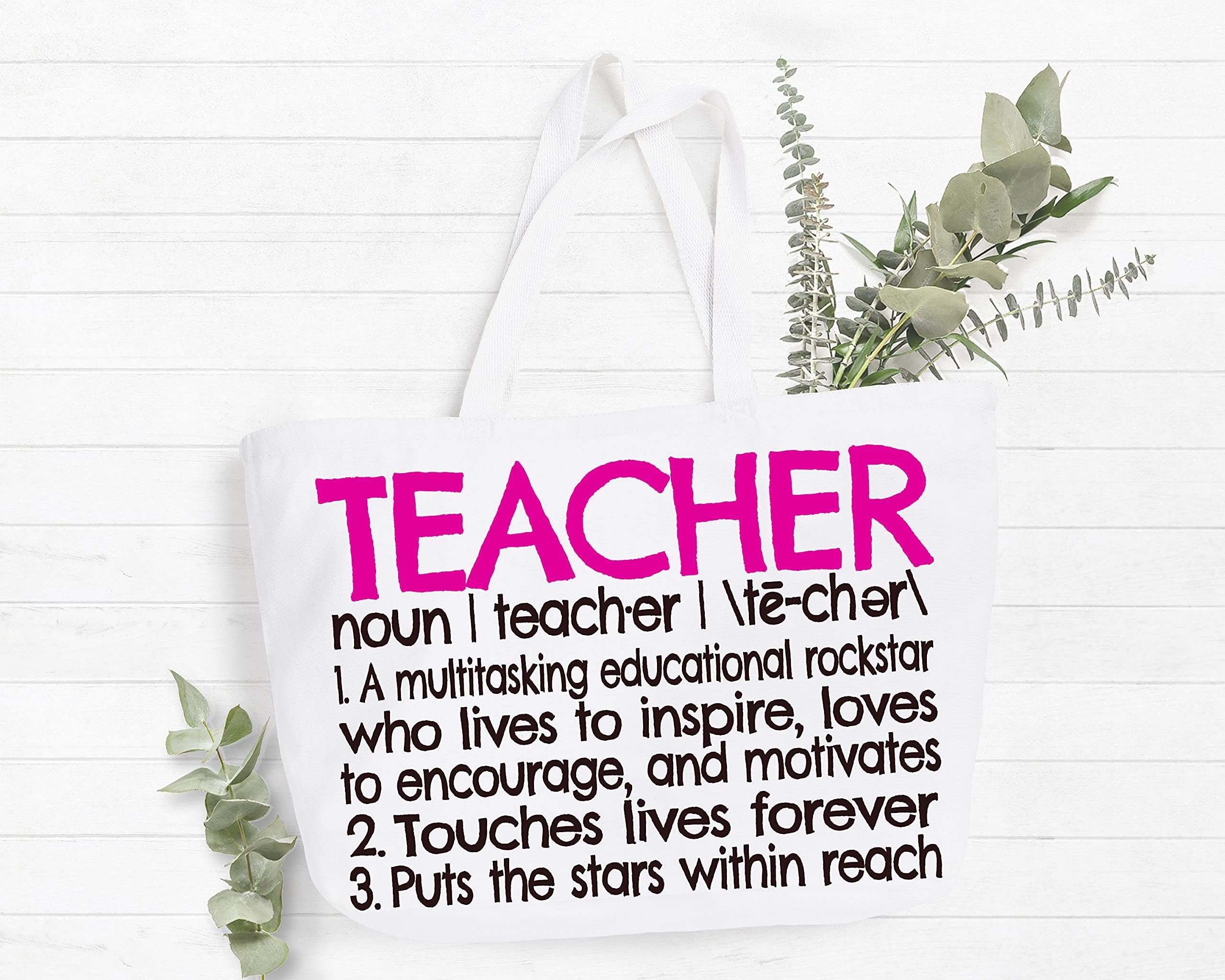 COCOVICI Teacher Appreciation Gifts For Women | Teacher Gift | Teacher Definition Tote Bag | Teacher Canvas Tote Bag | Teacher Gift Idea