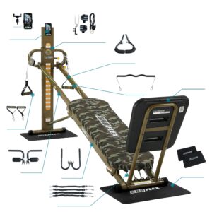 gr8flex high performance gym with total over 100 workout exercises (military model)