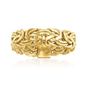 ross-simons 14kt yellow gold byzantine ring. size 9