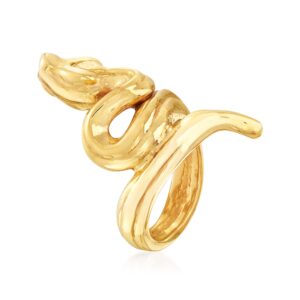 Ross-Simons Italian 18kt Yellow Gold Snake Ring. Size 8