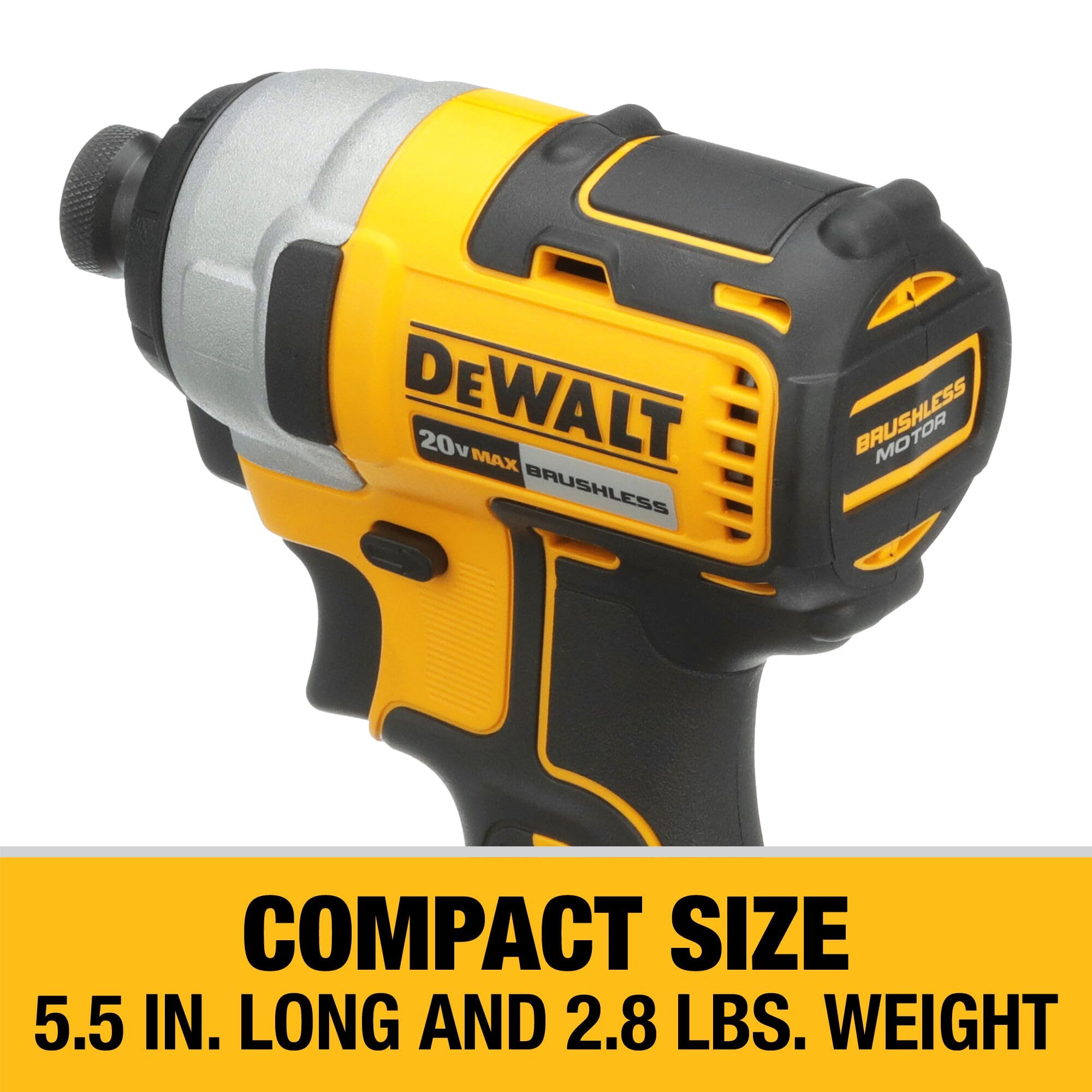 DEWALT 20V MAX Impact Driver Kit, Cordless, Storage Bag, Battery, and Charger Included (DCF787C1)