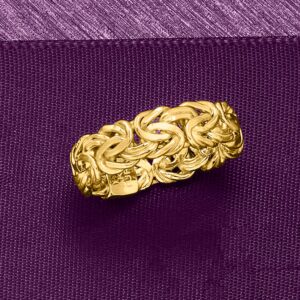 Ross-Simons 14kt Yellow Gold Byzantine Ring. Size 5