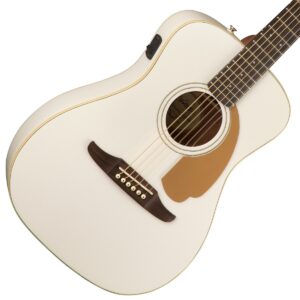 fender malibu player acoustic guitar, with 2-year warranty, arctic gold, walnut fingerboard