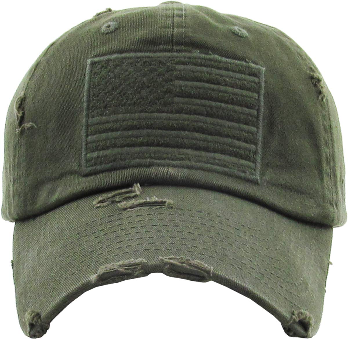 KBVT-209 OLV Tactical Operator with USA Flag Patch US Army Military Baseball Cap Adjustable