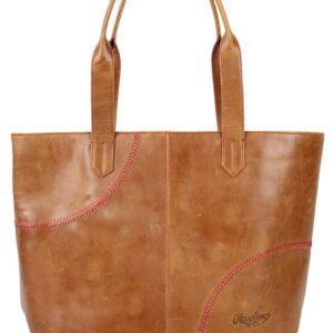 Rawlings Baseball Stitch Large Tote Tan