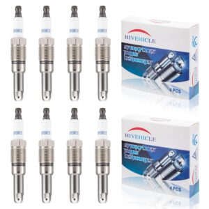 hivehicle v7401 platinum spark plugs - replacement of sp515 ht15 pzh14f pack of 8, for ford f-150 f-250 f-350 explorer mustang