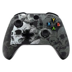 extremerate lonely skull patterned softtouch front housing shell for xbox one s & xbox one x controller, custom faceplate cover for xbox one wireless controller model 1708 - controller not included