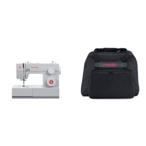 singer | heavy duty 4432 sewing machine with durable and fully-padded machine carrying case