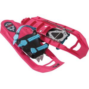 msr shift youth snowshoes for teens and young adults (pair), electric pop pink, 19"