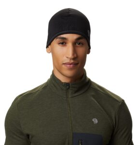 mountain hardwear power stretch beanie, black, one size