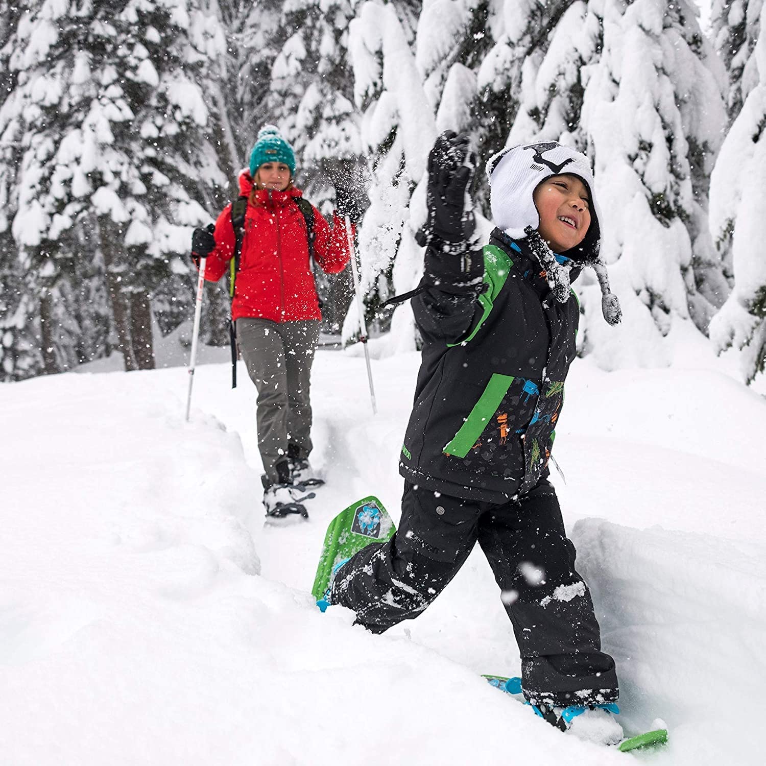 MSR Tyker Kids' Snowshoes for Children (Pair), Purple Power, 17"