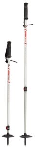 msr dynalock trail 2-section alumunium backcountry poles, white, 80-140cm