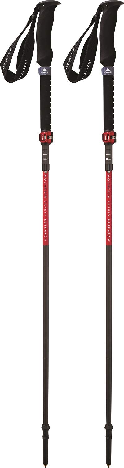 MSR DynaLock Ascent Foldable Carbon Backcountry Trekking Poles, Large