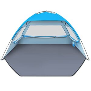 gorich beach tent, uv sun shelter lightweight beach sun shade canopy cabana beach tents fit 3-4 person