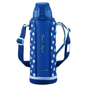 elephant seal (zojirushi) water bottle straight drink sports type sutenresuku-rubotoru 1.0l blue dots sd – bxl-fa10 – az