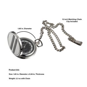 elighters Personalized Visol Turbo Black Dial Carbon Fiber Pocket Watch with Free Engraving