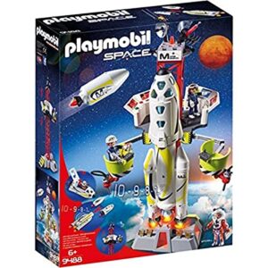 playmobil mission rocket with launch site, multi