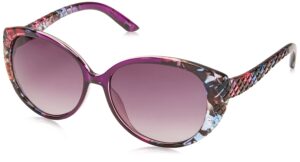 jessica simpson women's j5386 retro cat eye sunglasses with uv400 protection - glamorous sunglasses for women, 58mm