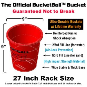 BucketBall | Giant Yard Pong Edition Starter Pack | Best Beach, Pool, Yard, Camping, Tailgate, BBQ, Lawn, Water, Indoor, Outdoor Game Toy for Adults, Boys, Girls, Teens, Family