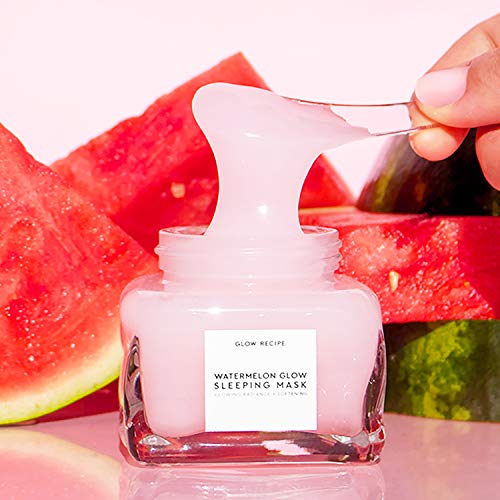 Glow Recipe Watermelon Glow Sleeping Mask - Exfoliating + Anti-Aging Overnight Face Mask w/ AHA, Hyaluronic Acid + Pumpkin Seed Extract for Sensitive Skin - Hydrating Mask (60ml)