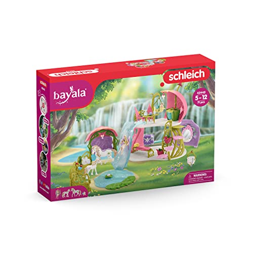 Schleich bayala 54-Piece Fairy Dollhouse & Stable with Unicorns Toy Set for Kids Ages 5-12