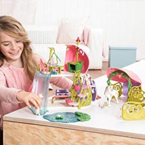 Schleich bayala 54-Piece Fairy Dollhouse & Stable with Unicorns Toy Set for Kids Ages 5-12