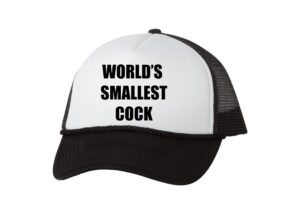 rogue river tactical funny trucker hat world's smallest cock baseball cap retro vintage joke (black)